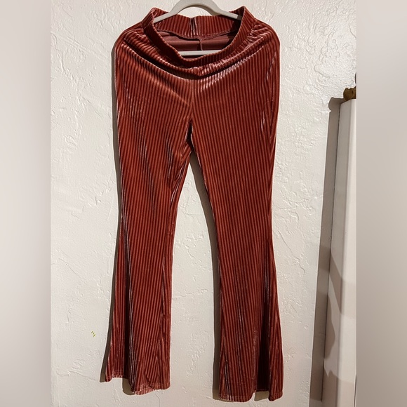 Pants & Jumpsuits | Velour Bell Bottoms Large Mauve | Poshmark